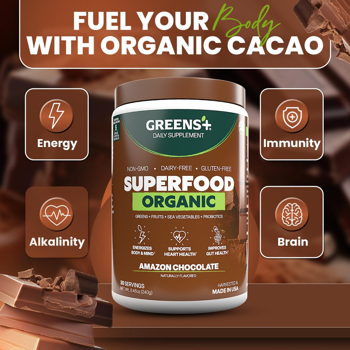 plant-based energy greens powder