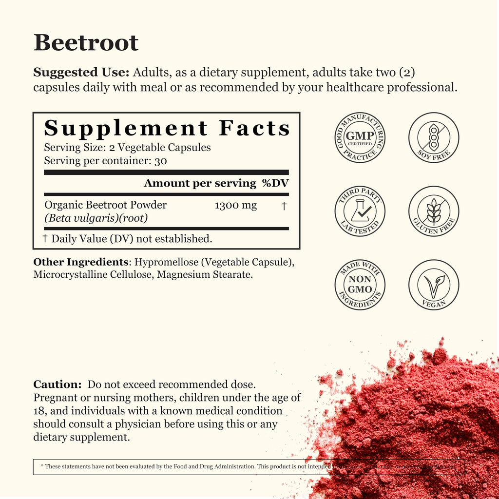 Plant-based energy supplement beetroot
