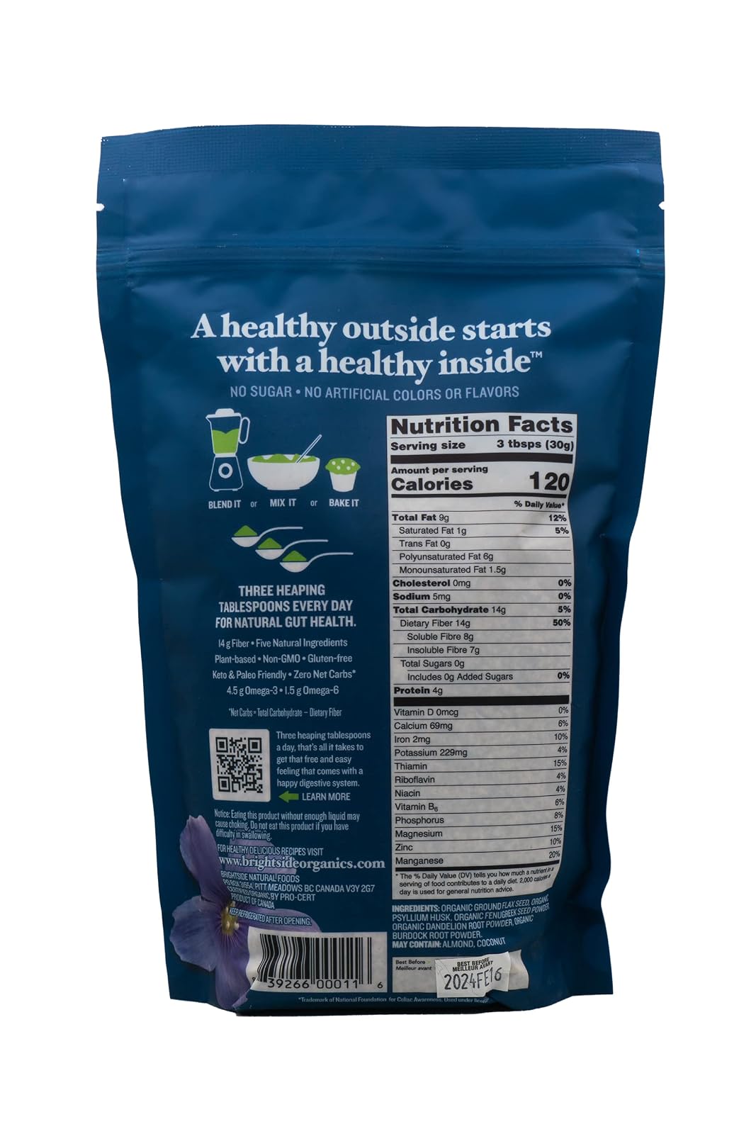 plant-based fiber supplement 300 g