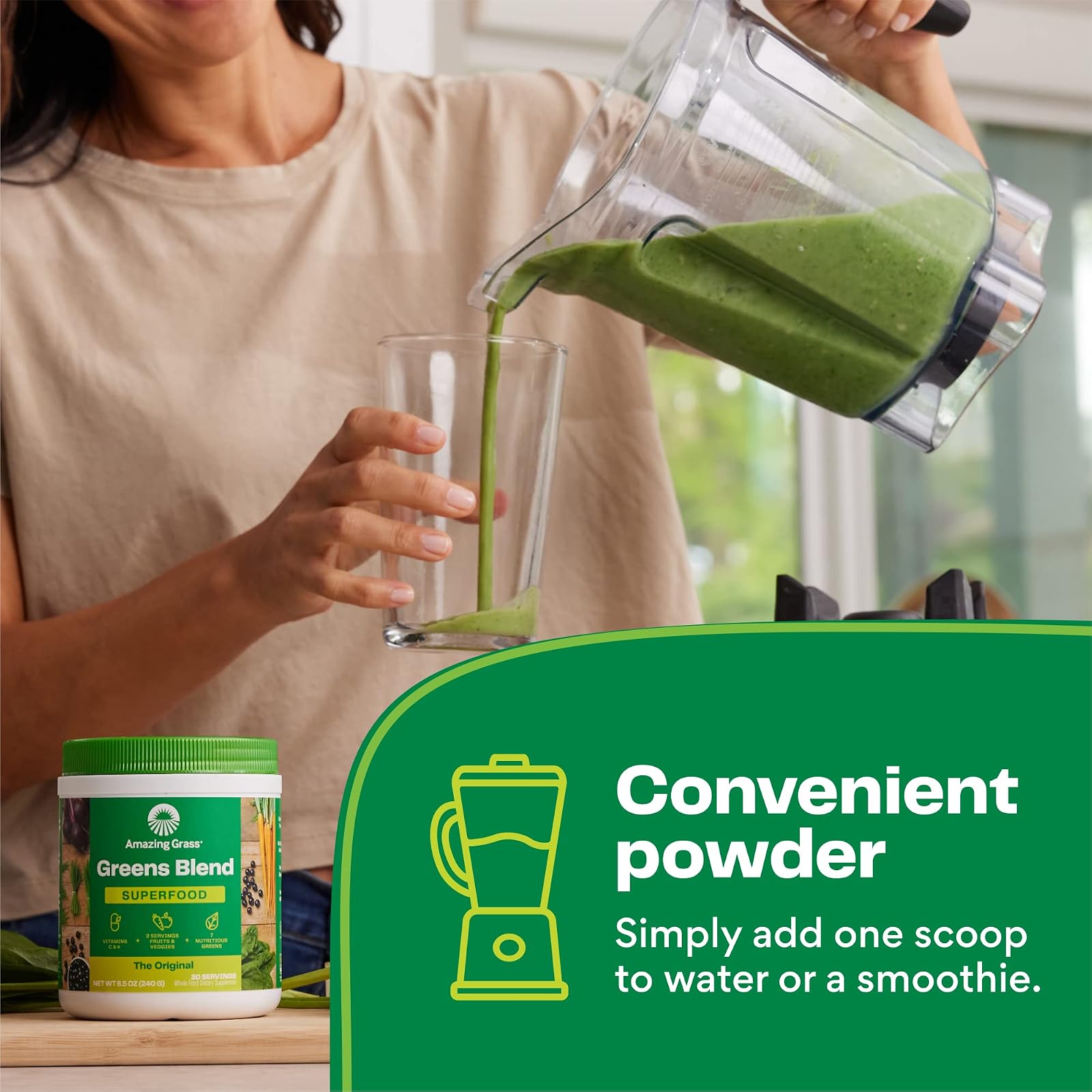 plant-based greens blend for vitality