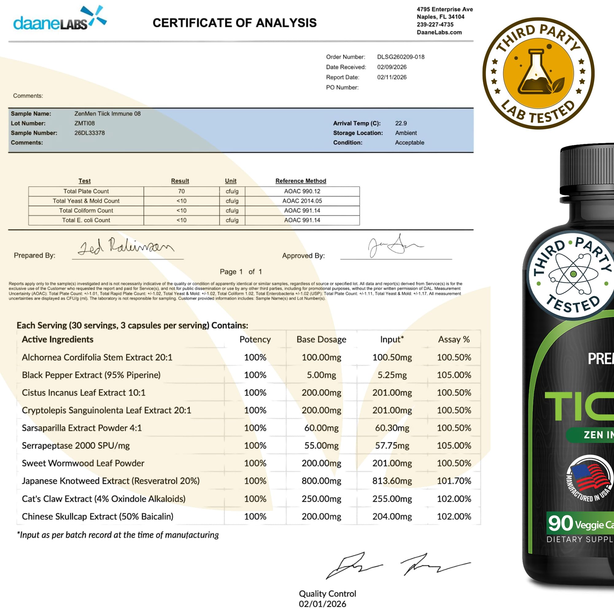 plant-based immune support formula
