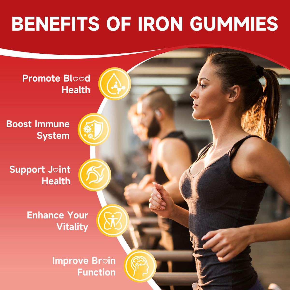Plant-based iron gummies for women