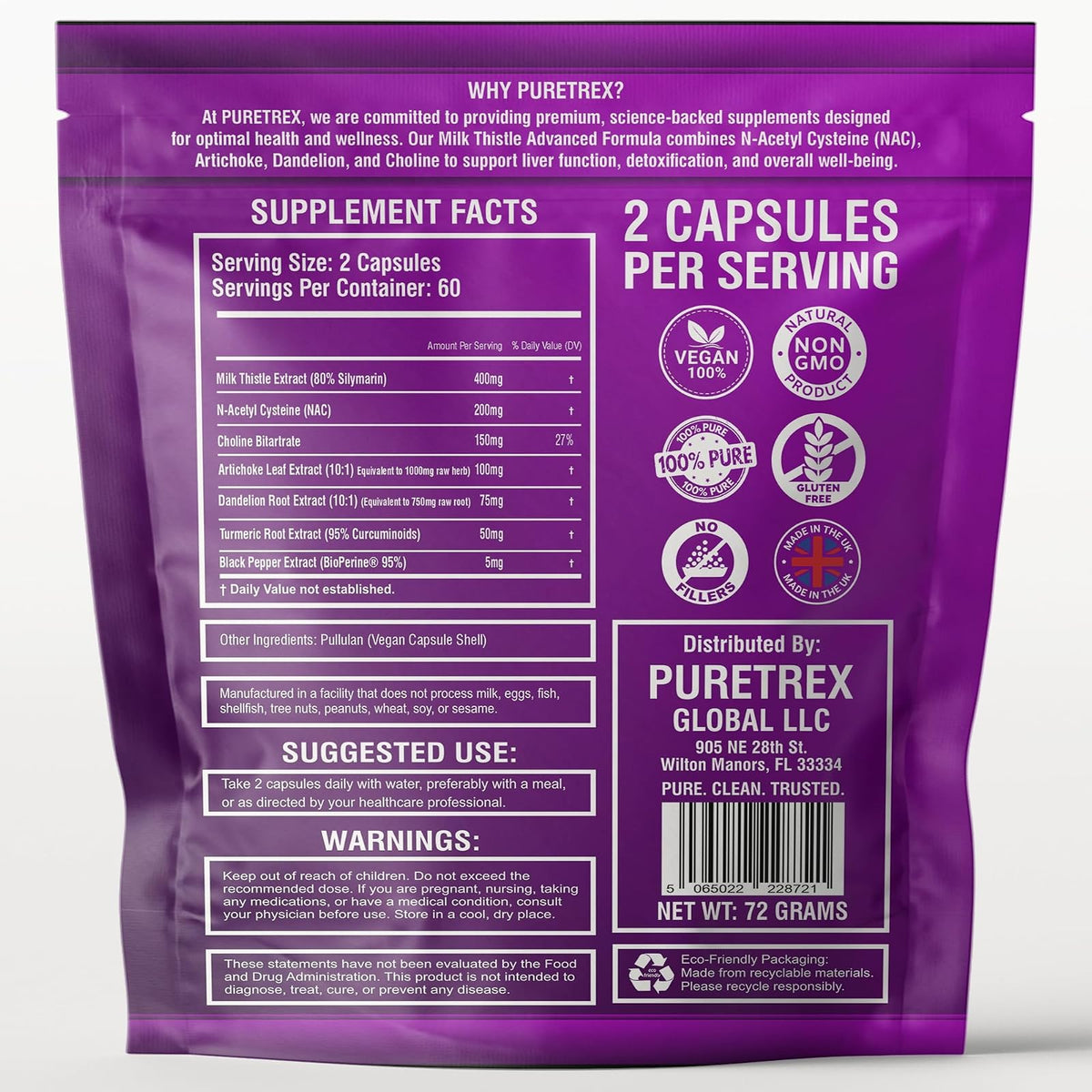 Plant-based liver support capsules