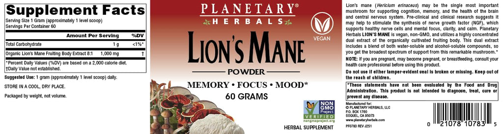 Plant-based memory support supplement