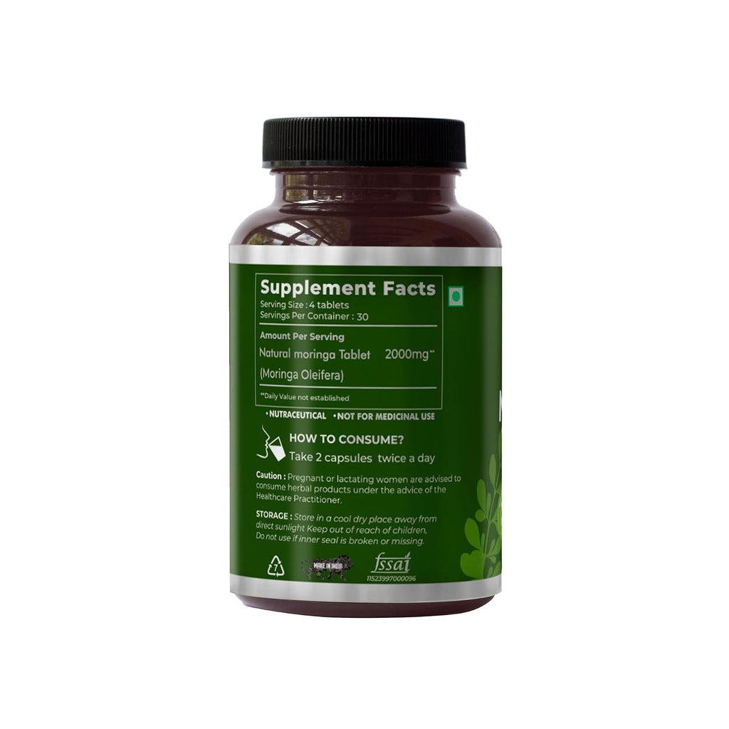 Plant-based Moringa tablets for vitality