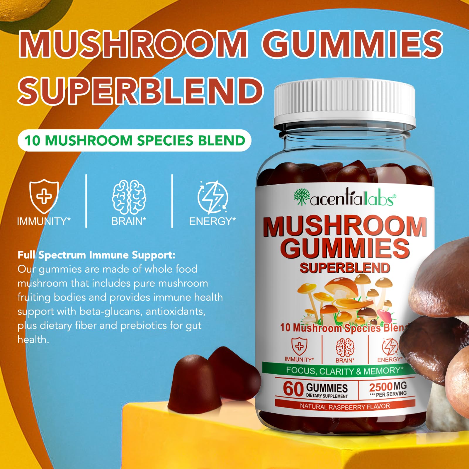 plant-based mushroom immune booster