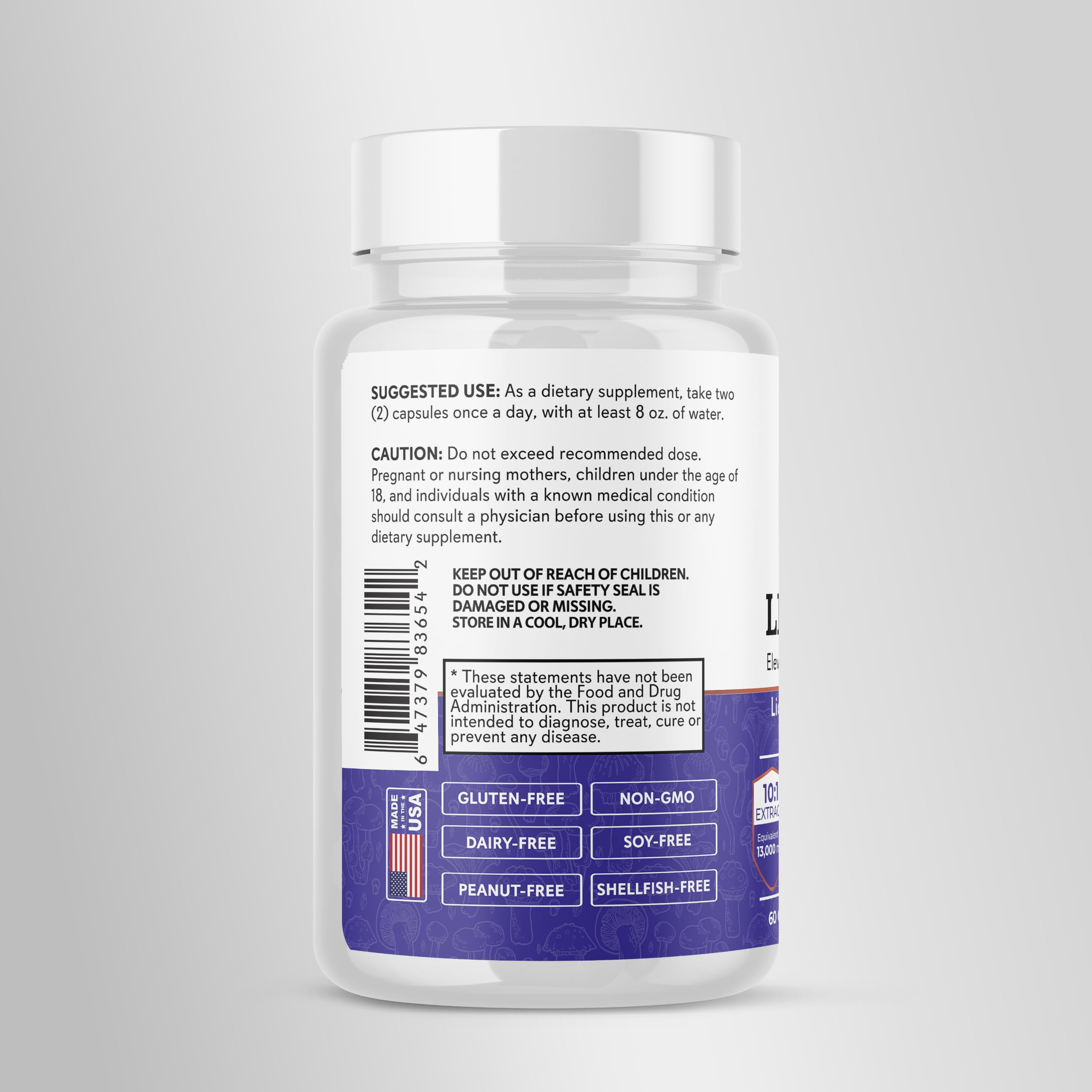 plant-based nootropic mushroom supplement