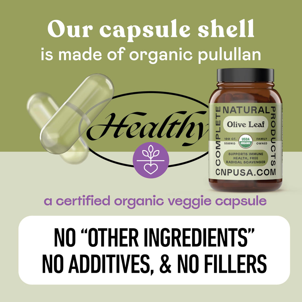 plant-based olive leaf capsules