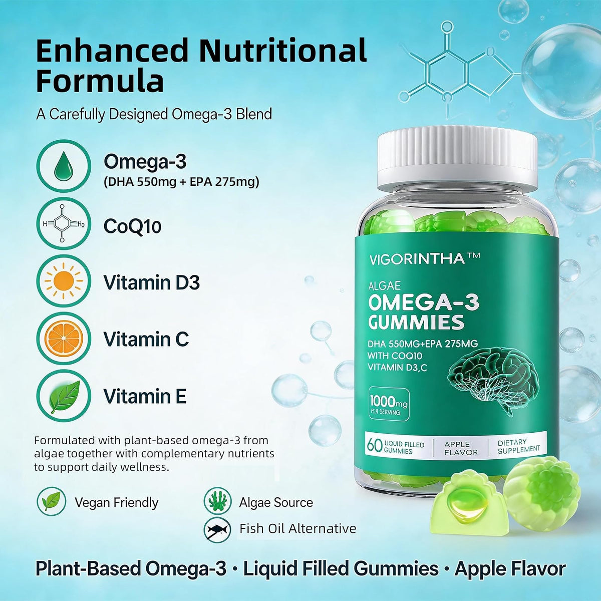Plant-based omega 3 for daily wellness
