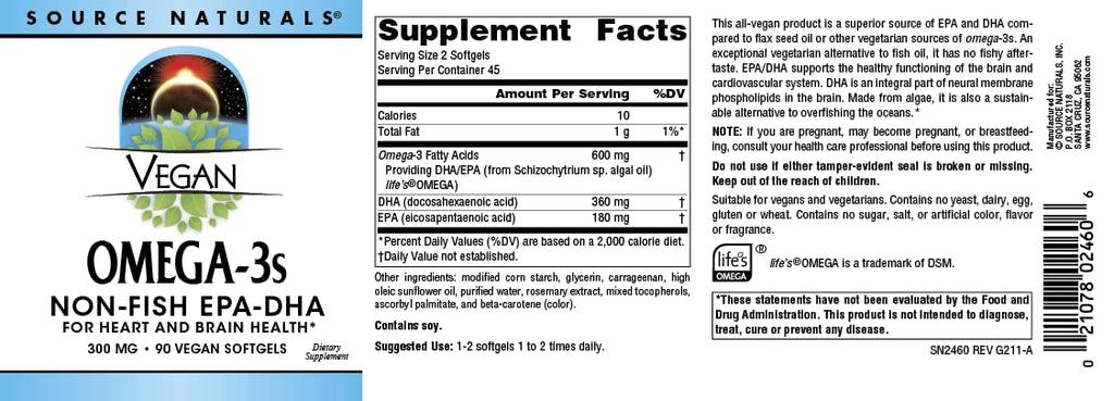 plant-based omega 3 supplement for vegans