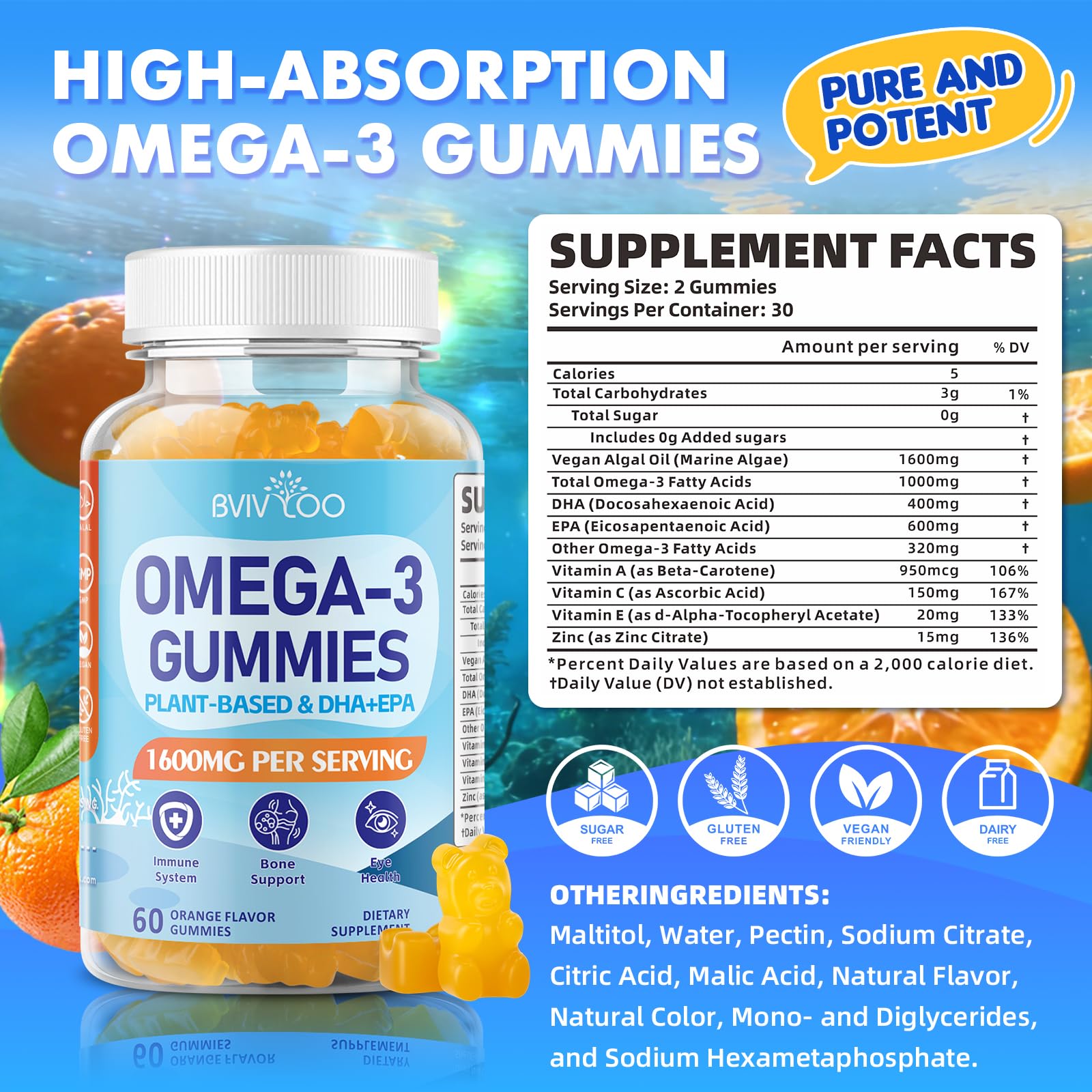 Plant-based omega-3 supplement for wellness