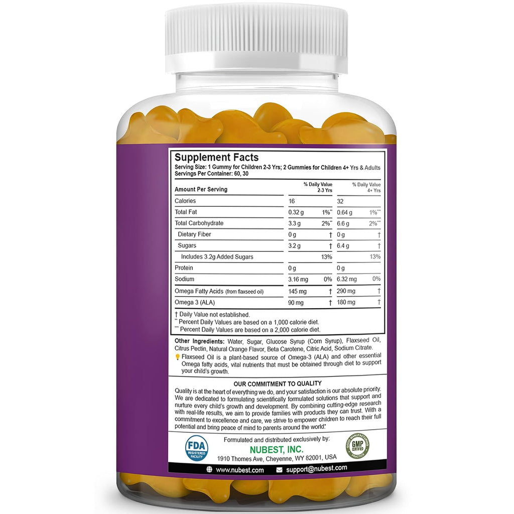 plant-based omega 3 supplements for children