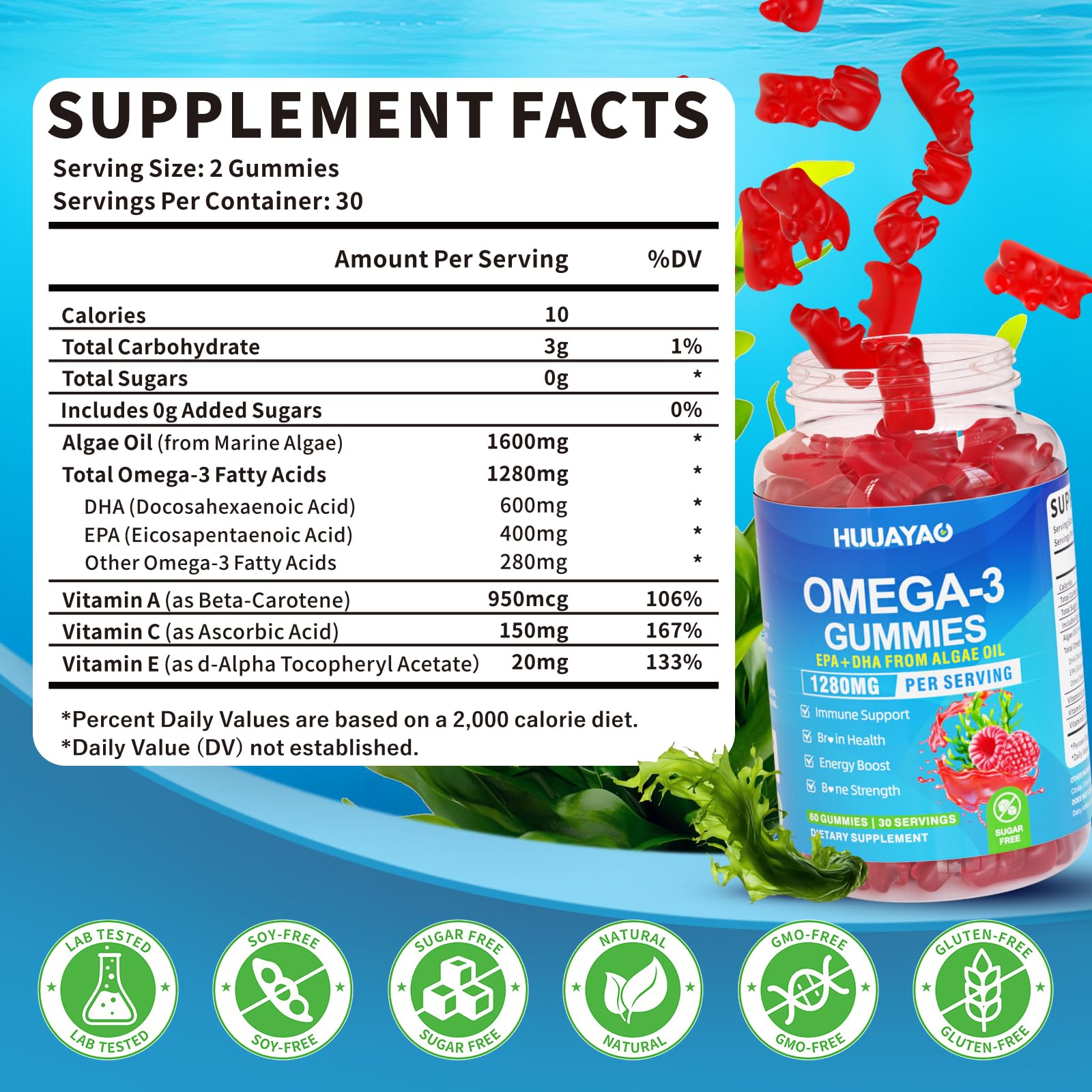 Plant-based omega-3 supplements for wellness