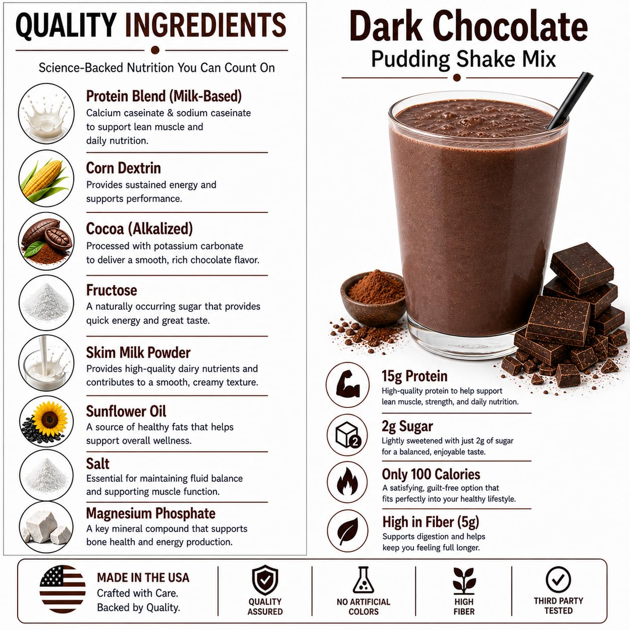 plant based protein dessert option