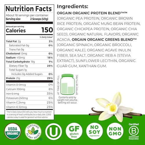 plant based protein powder with greens