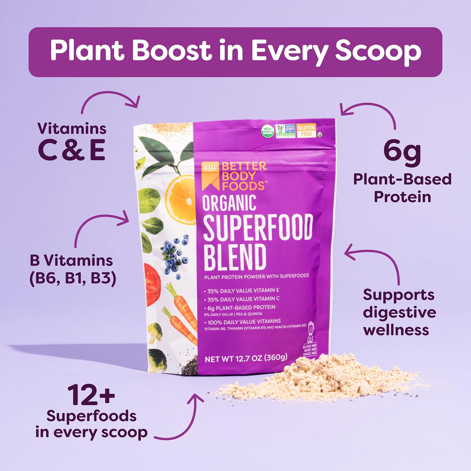 plant-based protein superfood blend