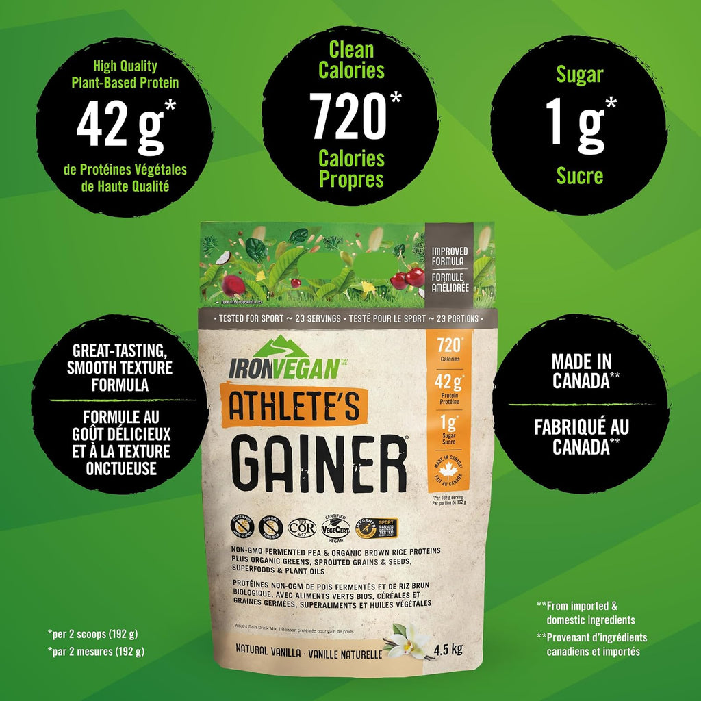 plant-based protein weight gainers vanilla
