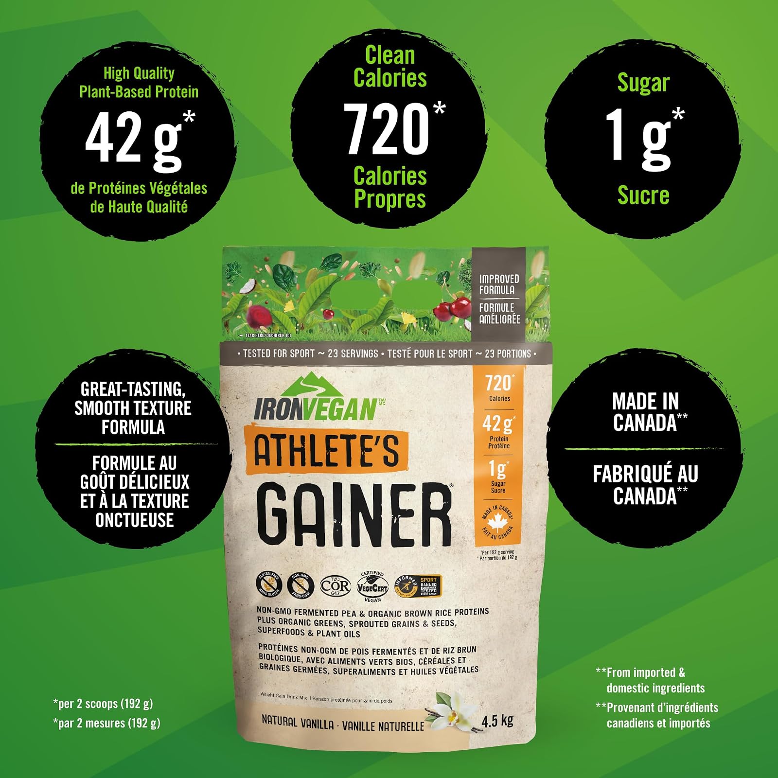 plant-based protein weight gainers vanilla