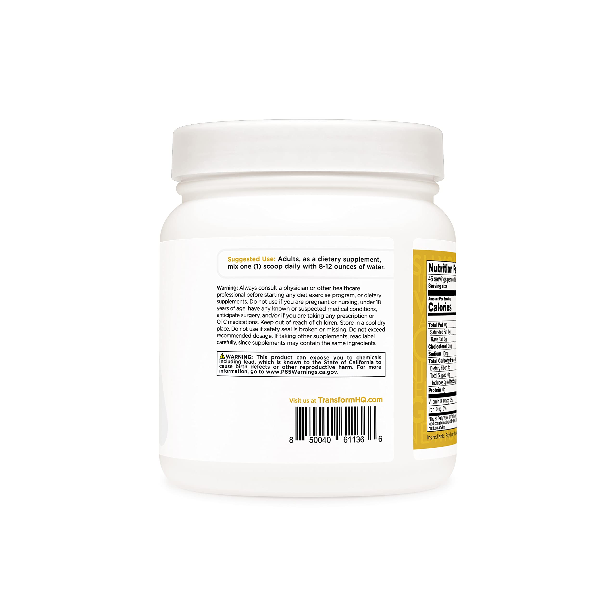 plant-based psyllium fiber source