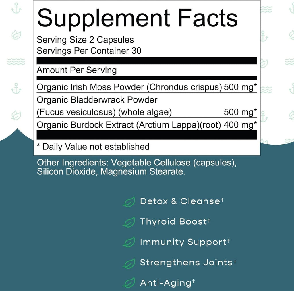 Plant-based sea moss nutrition
