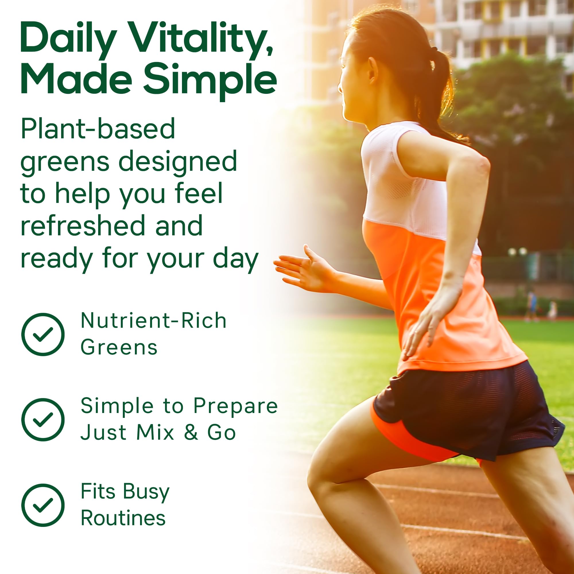plant-based super greens for vitality