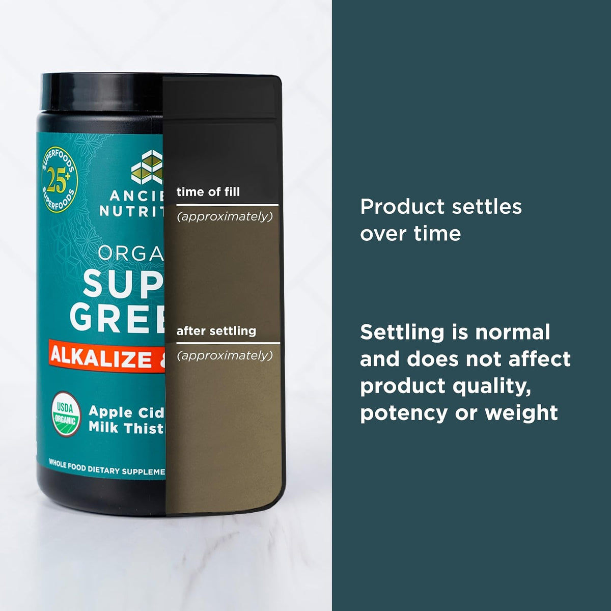 plant-based super greens powder nutrition