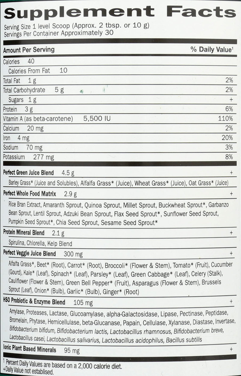 plant-based superfood supplement