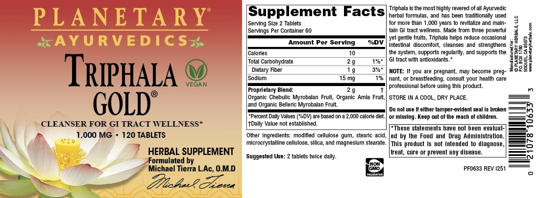 plant-based triphala for detox