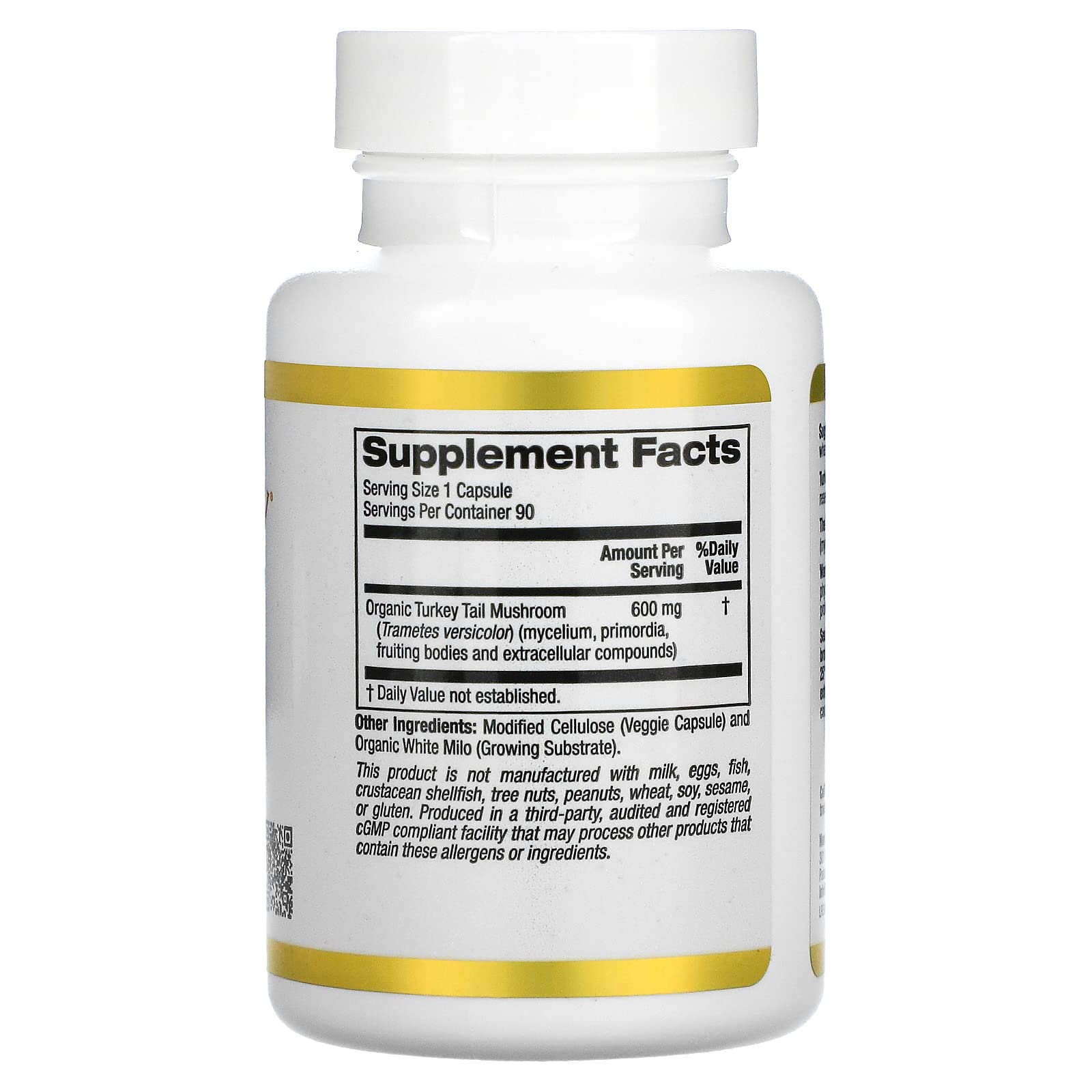 plant-based turkey tail mushroom capsules