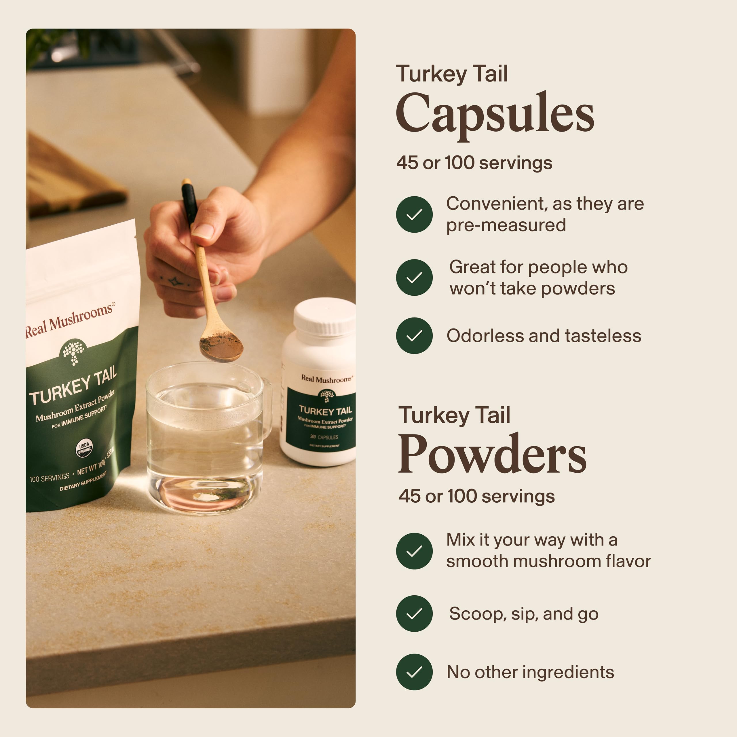 plant-based turkey tail mushroom extract