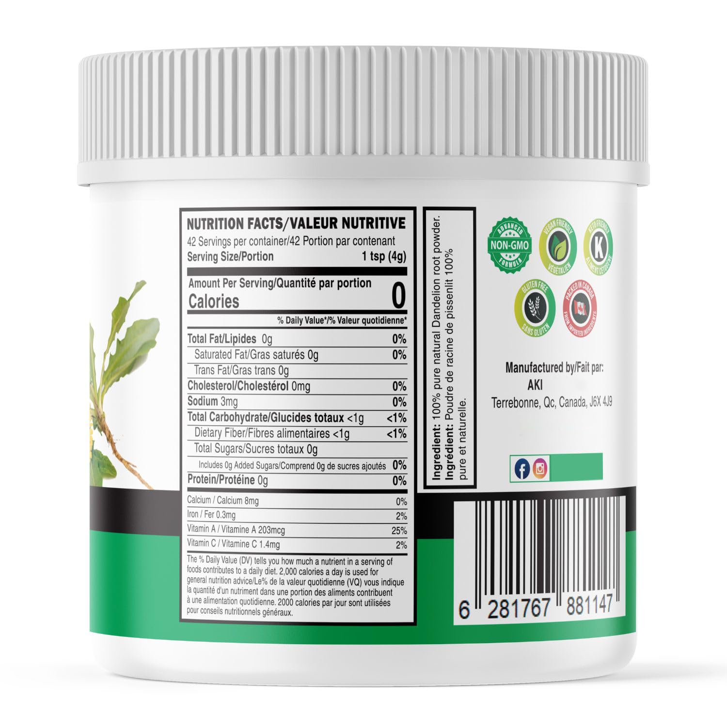 Plant-based vitamin and mineral blend