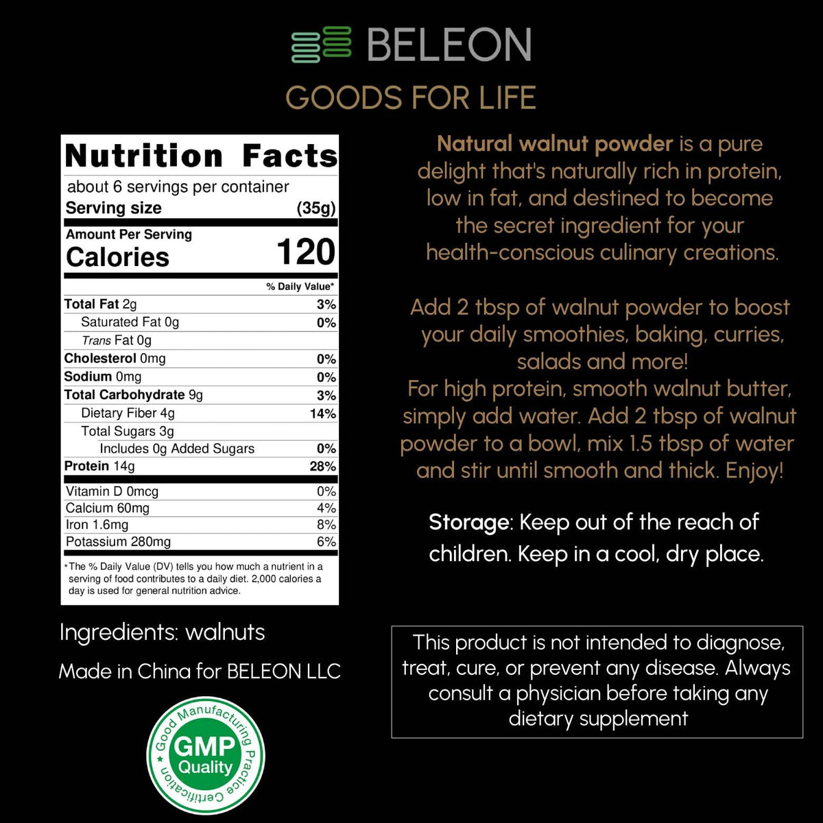 plant-based walnut protein for baking