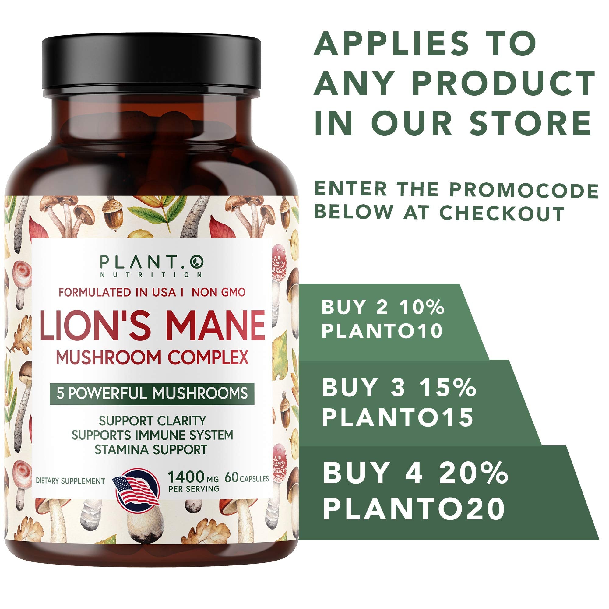 Plant.O mushrooms for overall wellness