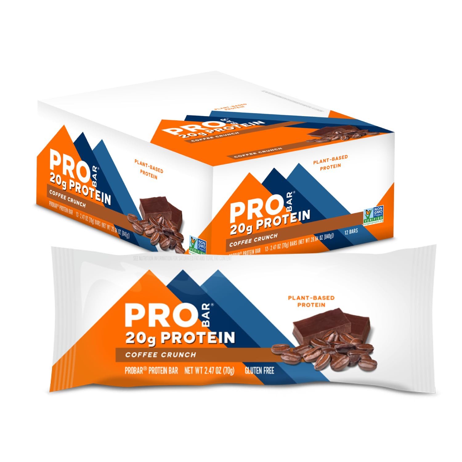 plant protein coffee crunch bars