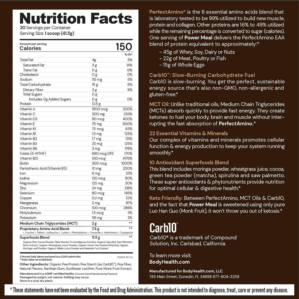 plant protein meal replacement shake