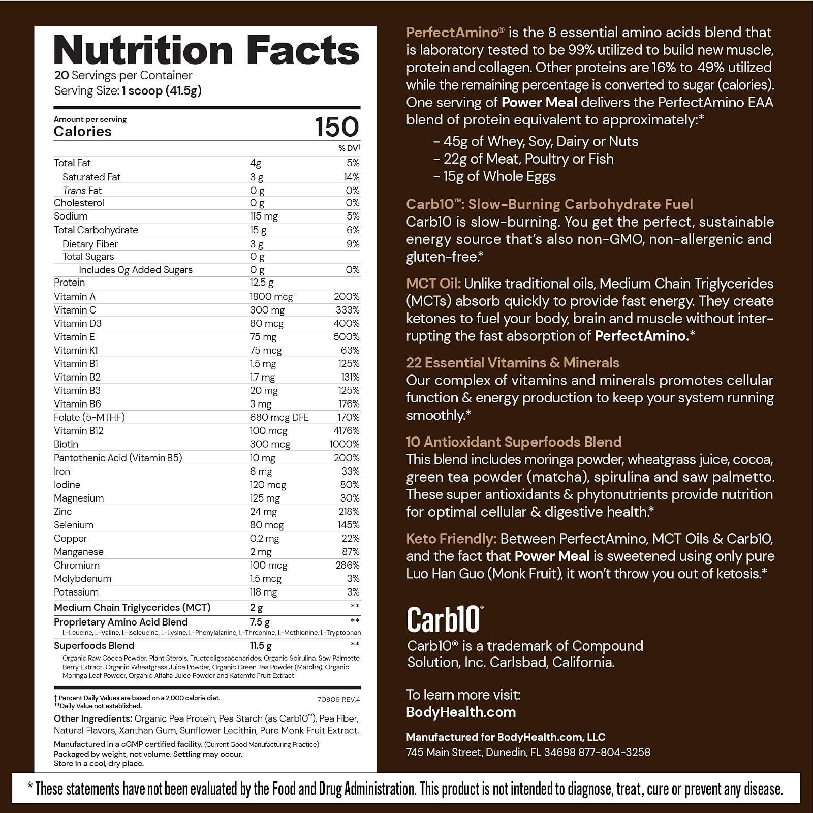 plant protein meal replacement shake