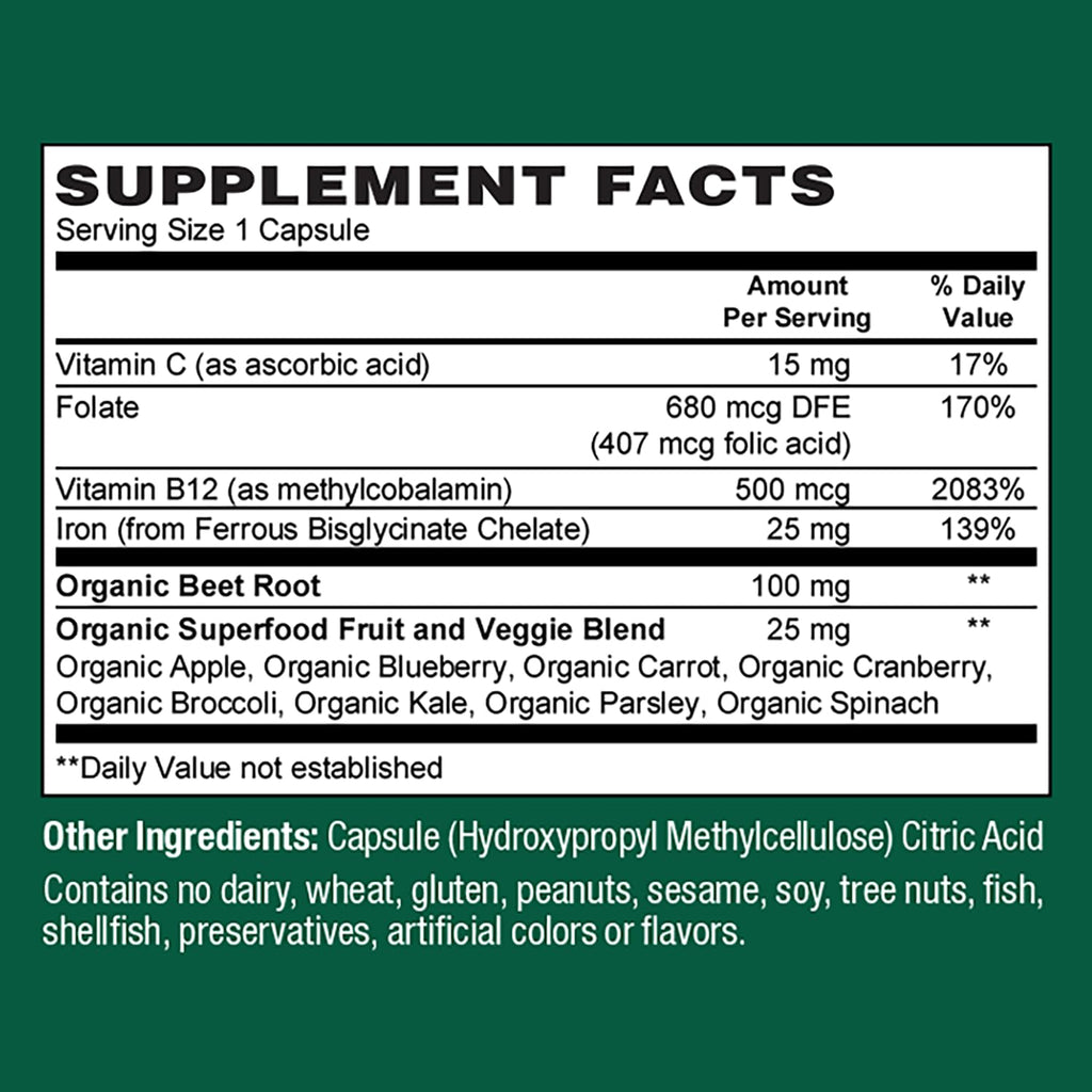 PlantFusion iron supplement for energy