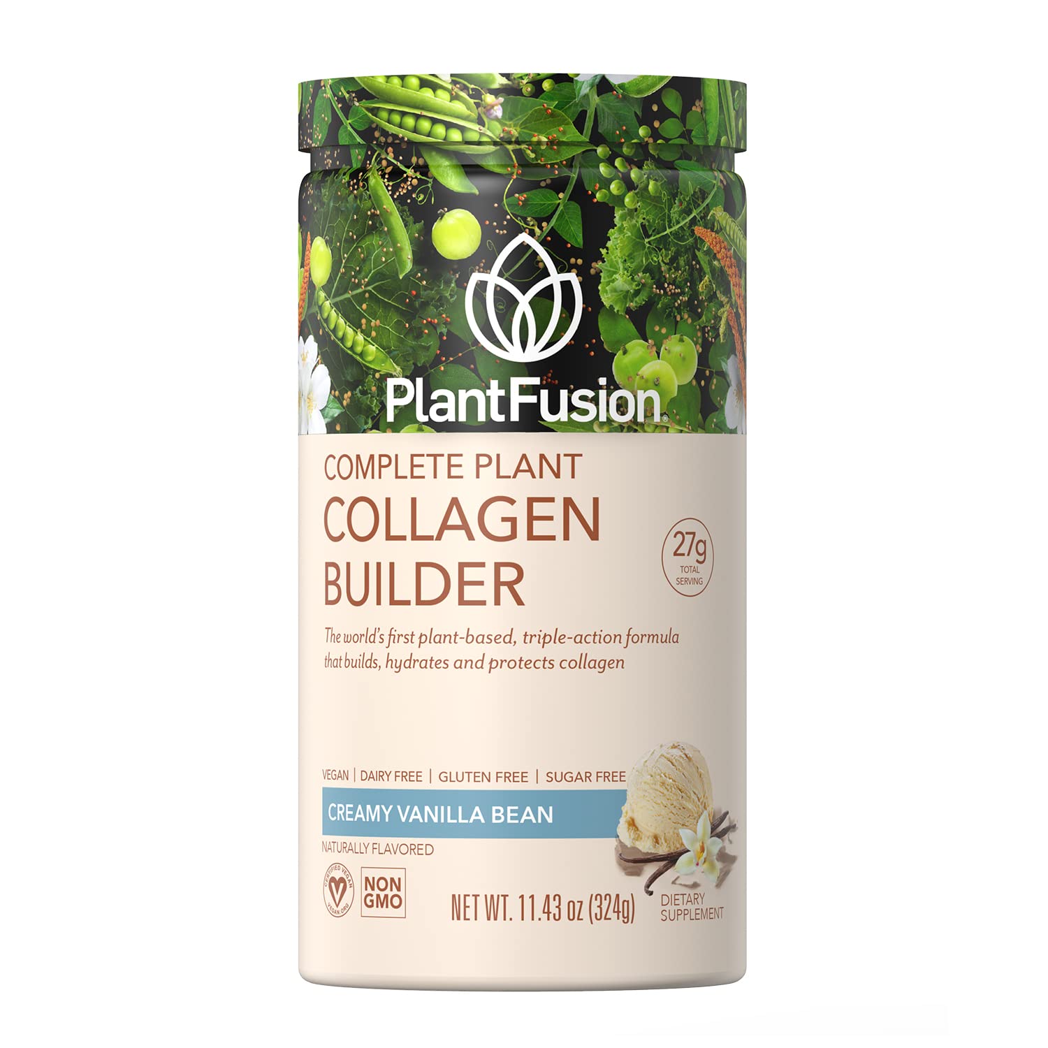 PlantFusion vegan collagen powder vanilla