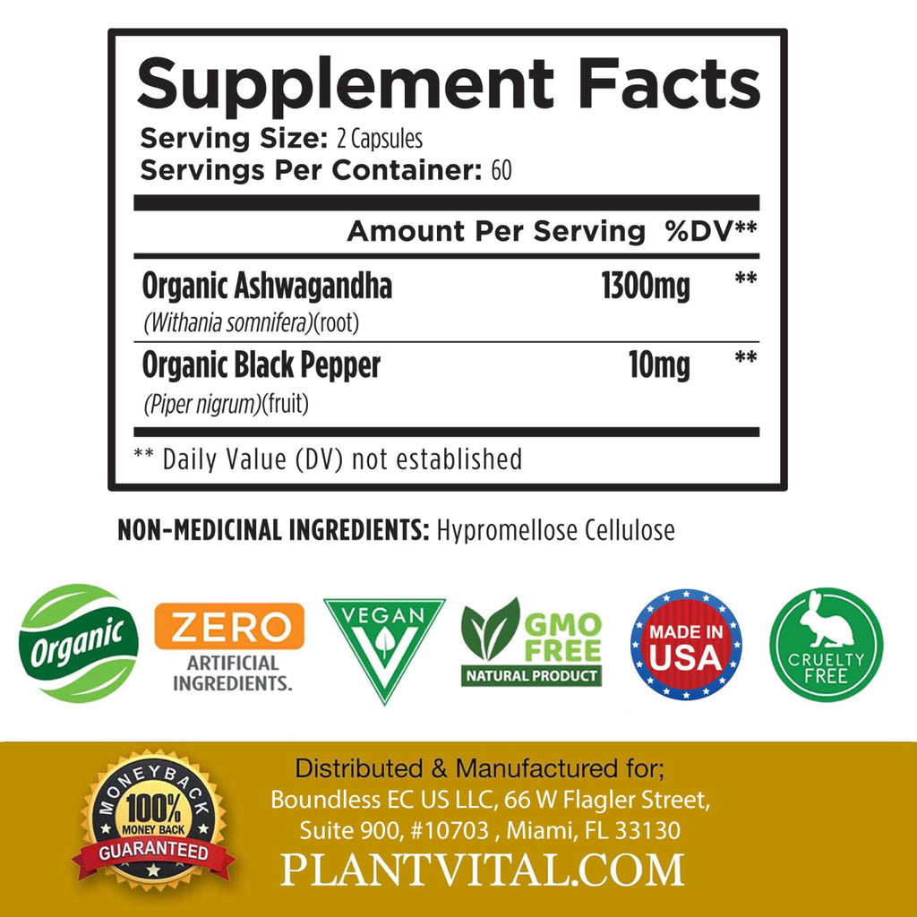 Plantvital ashwagandha for immune support
