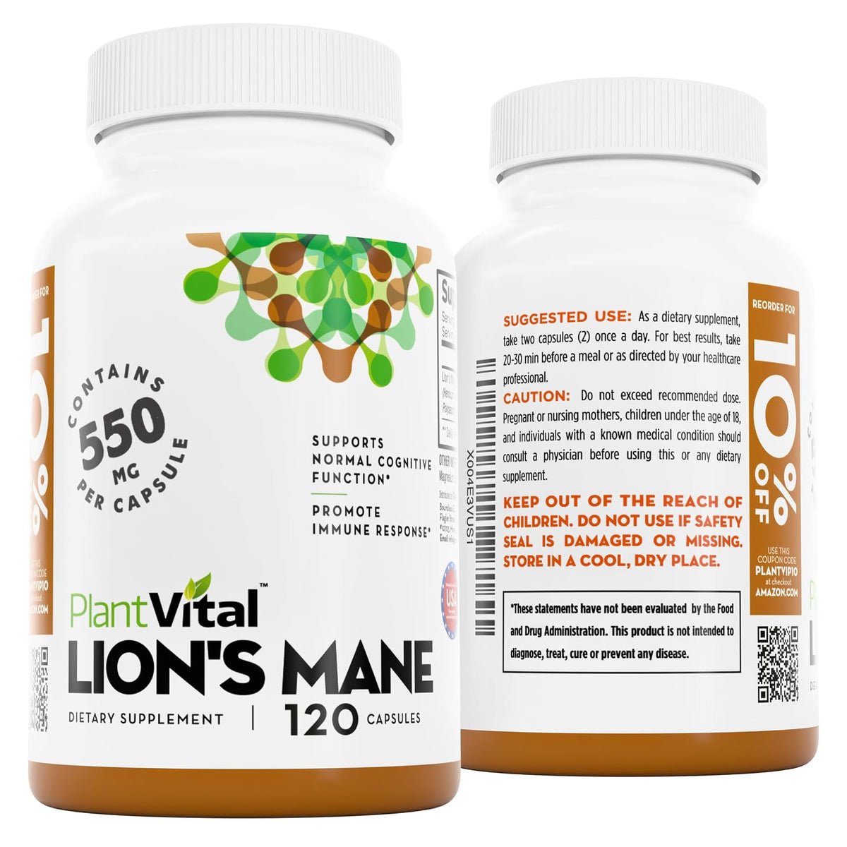 Plantvital Lion's Mane for stress relief