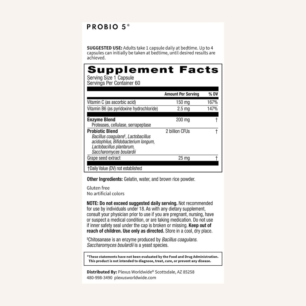 Plexus ProBio 5 immune support formula