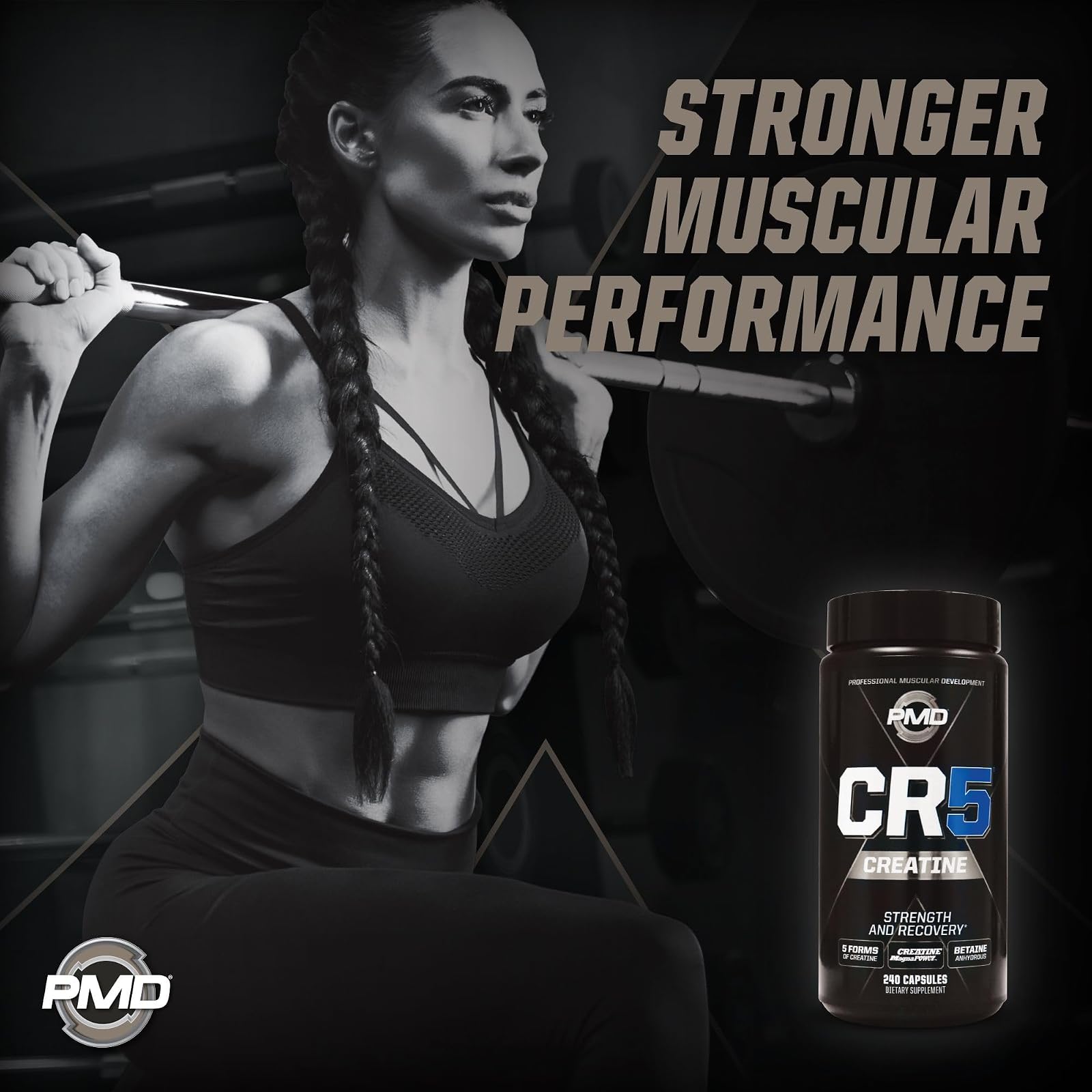 PMD creatine supports workout recovery
