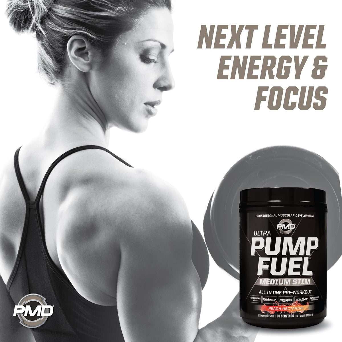 PMD Sports pre-workout for muscle pump