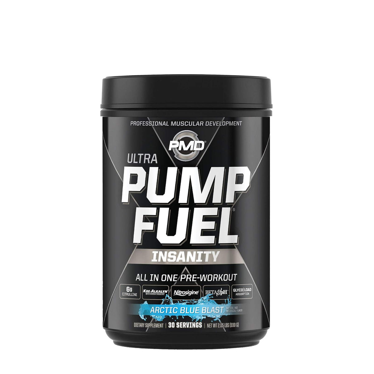 PMD Sports pre-workout powder Arctic Blue Blast