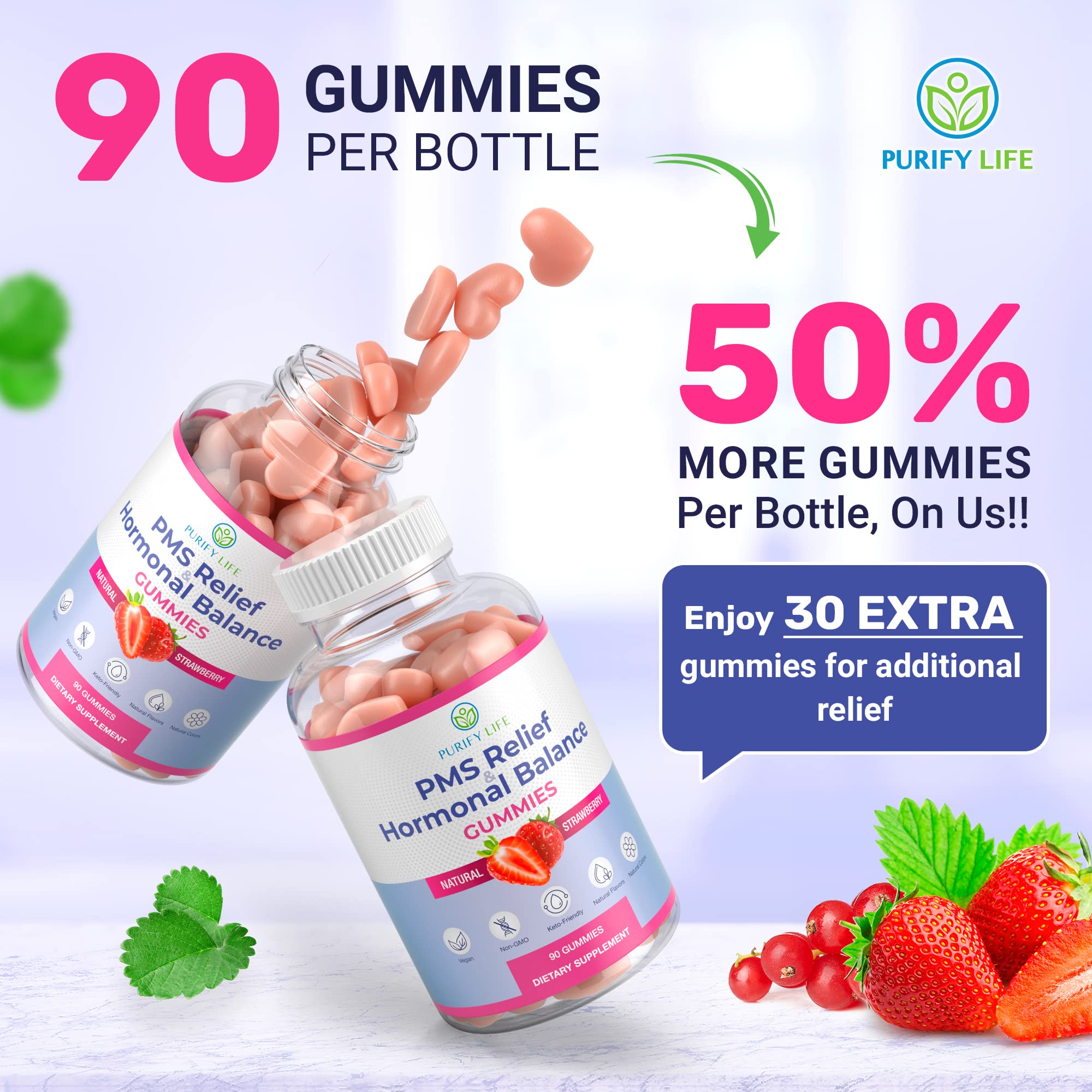 PMS gummies with vitamins and minerals