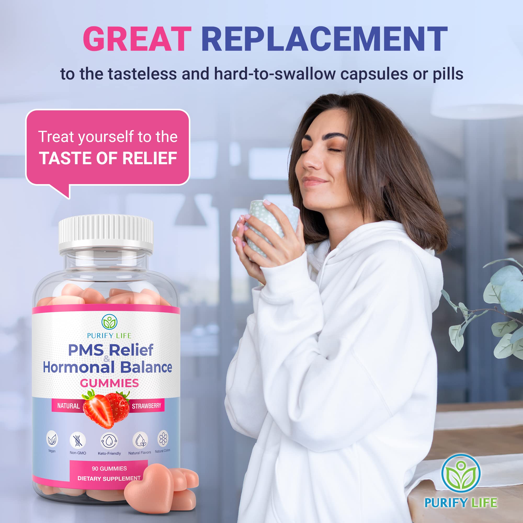 PMS relief gummies for better mood