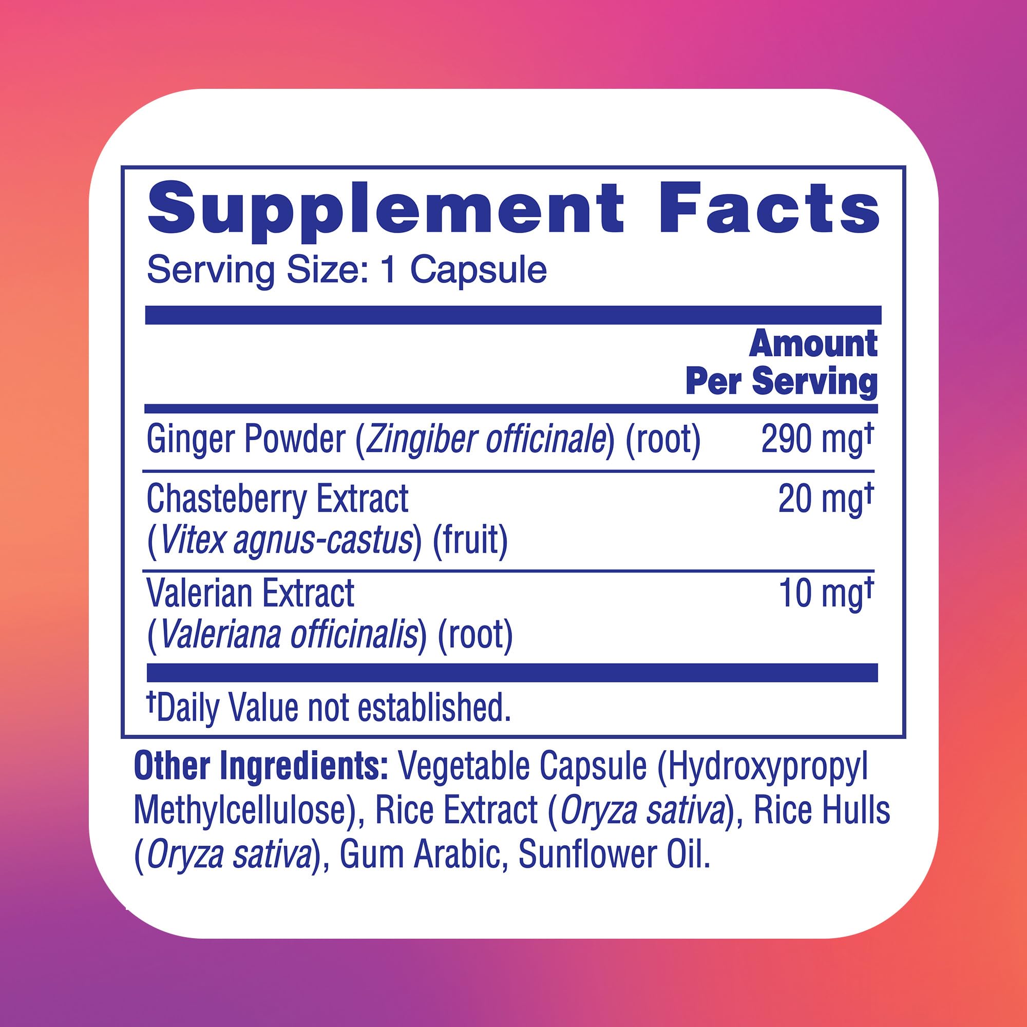PMS relief with herbal ingredients