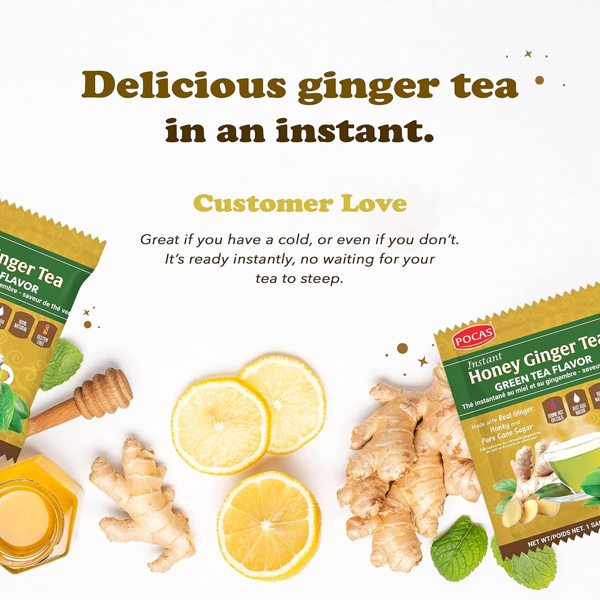 Pocas green tea instant beverage