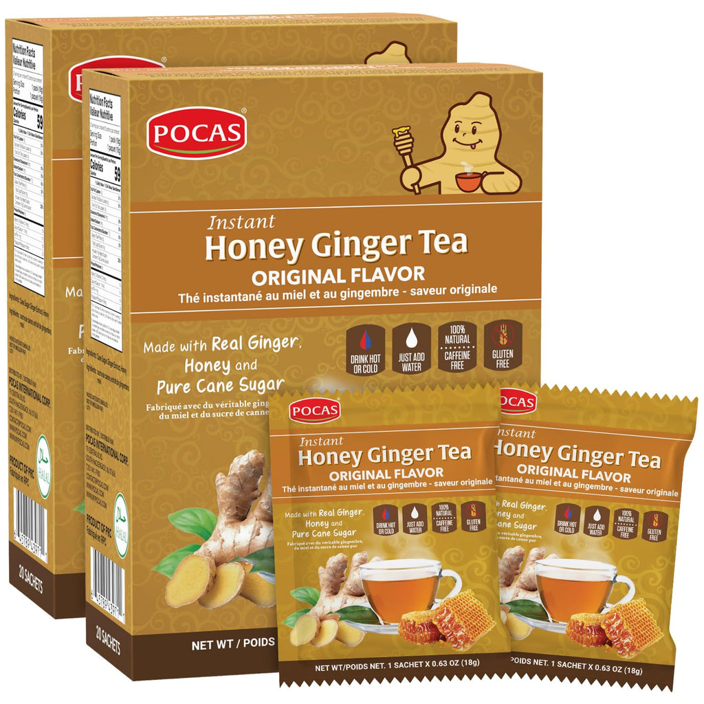 Pocas honey ginger instant tea packets