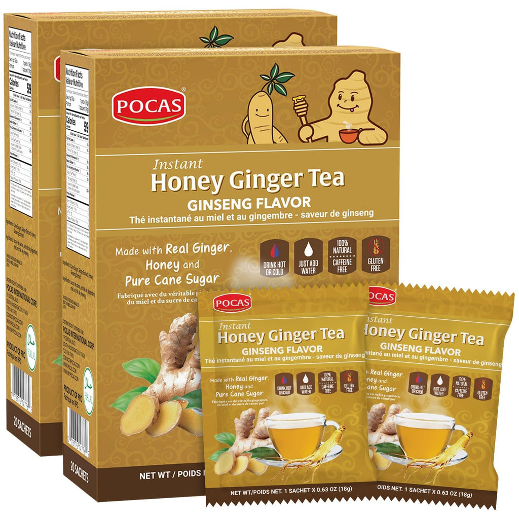 Pocas honey ginger instant tea packets